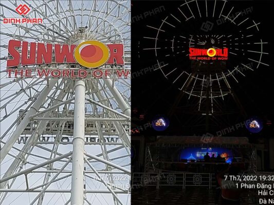 Thi Công Logo Sunworld, Vòng Quay SunWorld Đà Nẵng