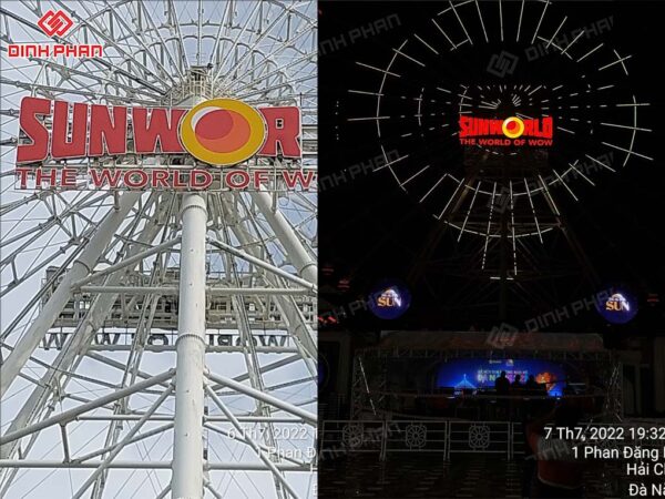 Thi Công Logo Sunworld, Vòng Quay SunWorld Đà Nẵng
